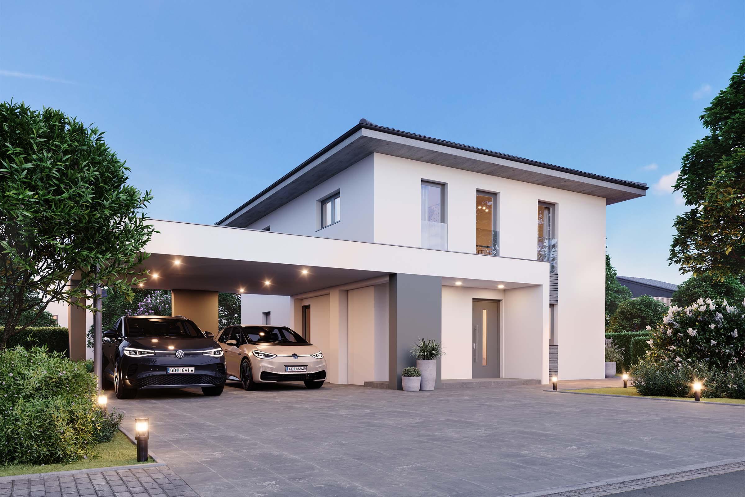 Erstaunlich Haus Mit Carport Fotos